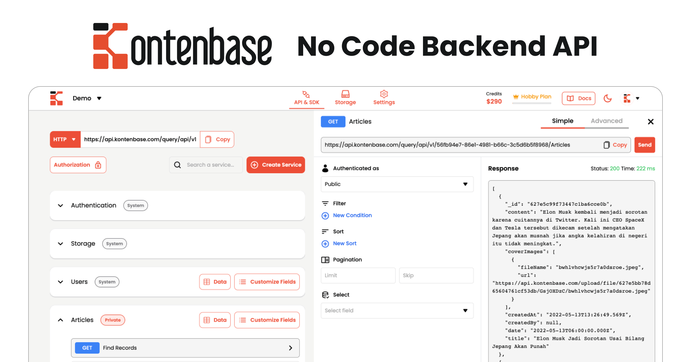 Kontenbase — No Code Platform. App Builder. Backend API — Kontenbase